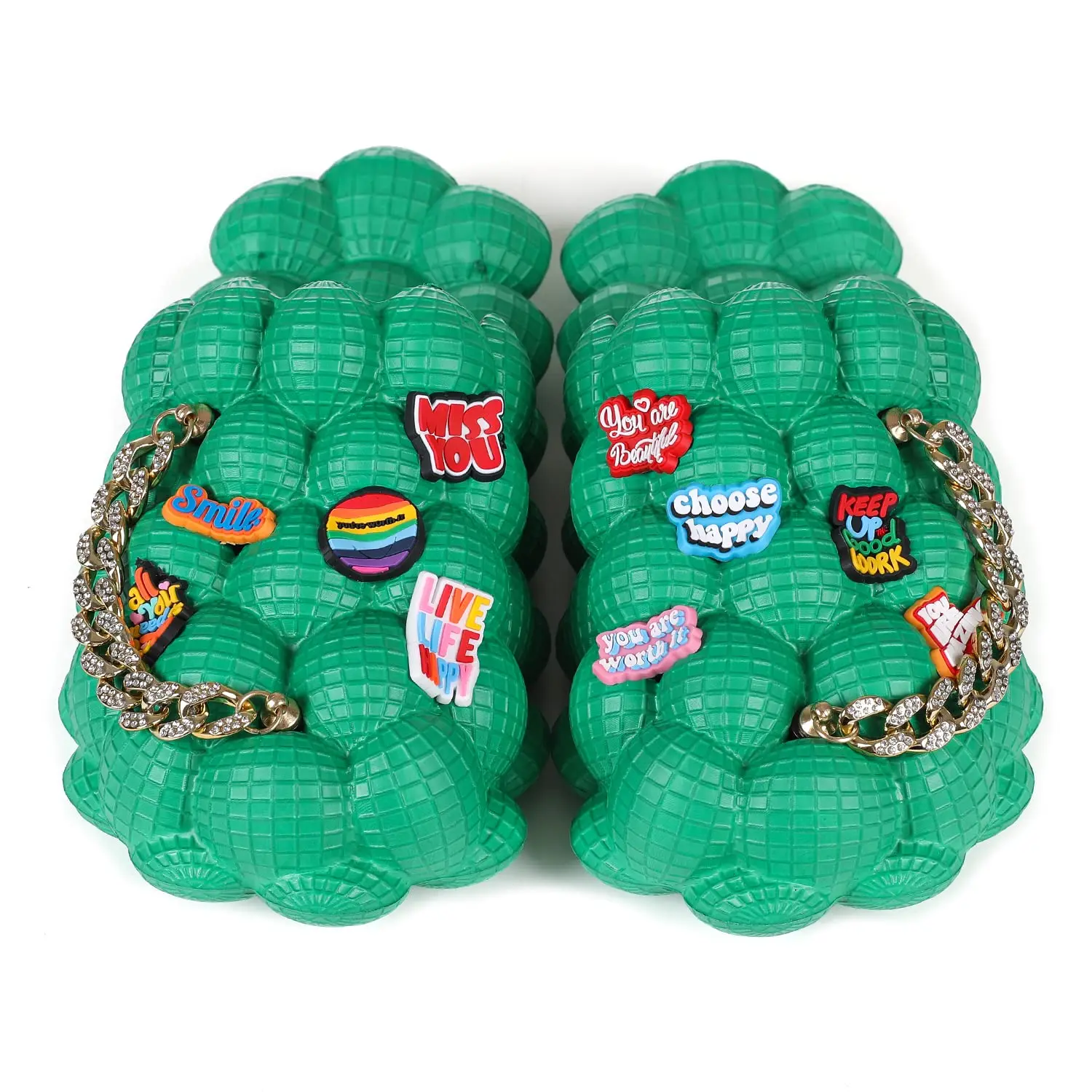 Bubble-Slides-for-Women-Men-Fashion-Chain-Bubble-House-Slippers-Summer ...