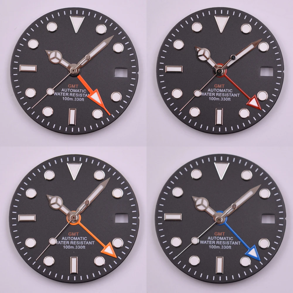 Dial-est-ril-GMT-de-29mm-para-reloj-piezas-de-reloj-de-movimiento-NH34 ...