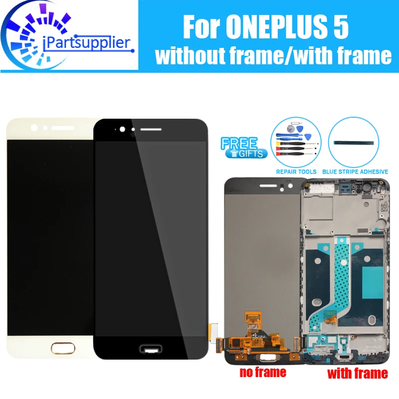 5.5 inch ONEPLUS 5 LCD Display Digitizer + Frame 100% Original 10 Touch ...