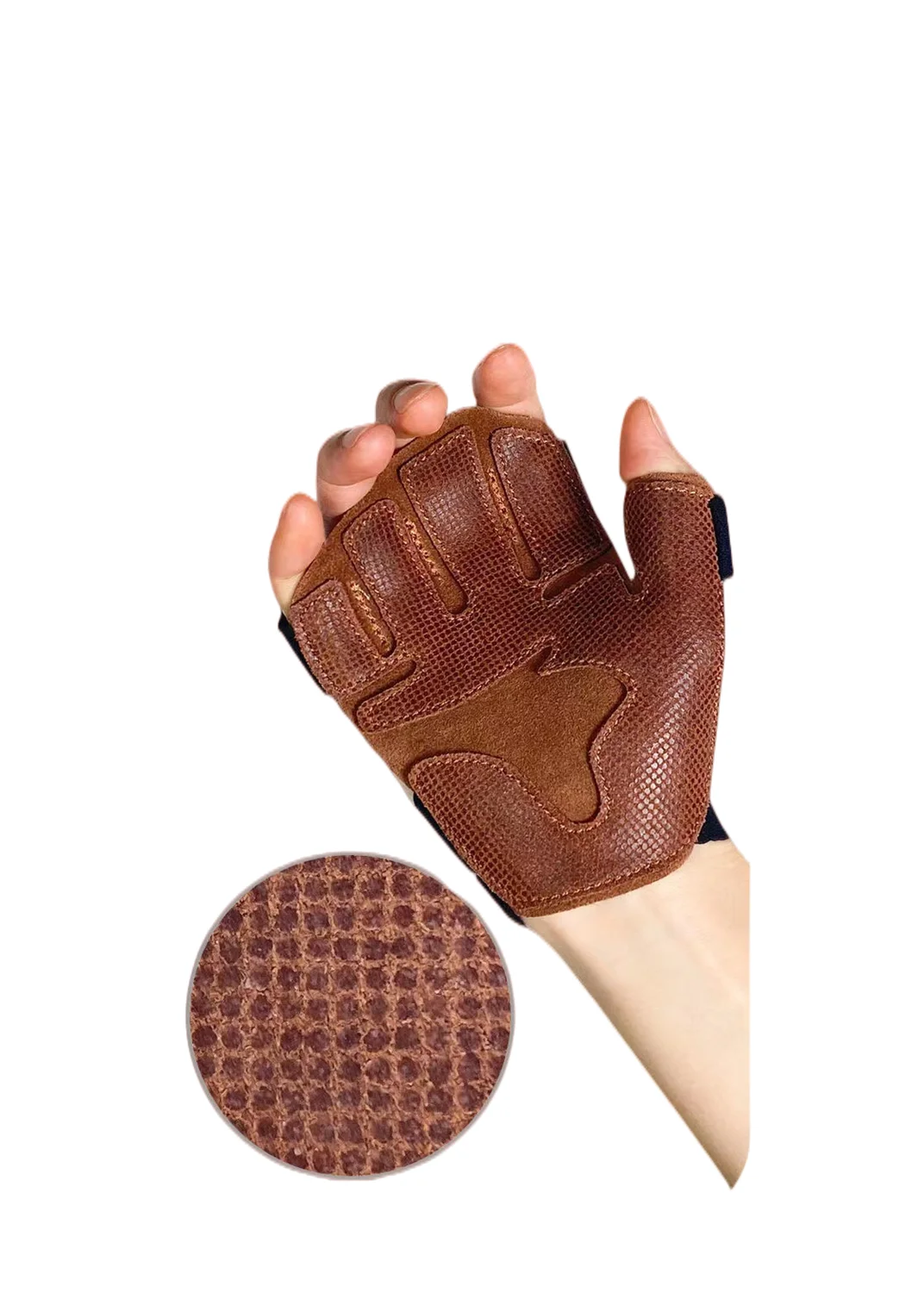 Cowhide-Leather-Anti-Skid-Weight-Lifting-Hand-Guard-Silicone-non-slip ...