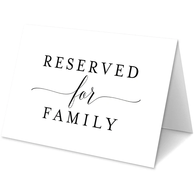 Reserved table signs for wedding template | Beachweddingtips.com