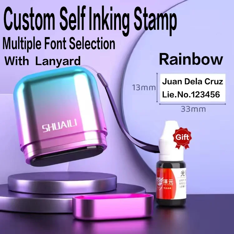 Customized Stamp Personalized【Free ink】 / Custom Self Inking Stamp Name ...
