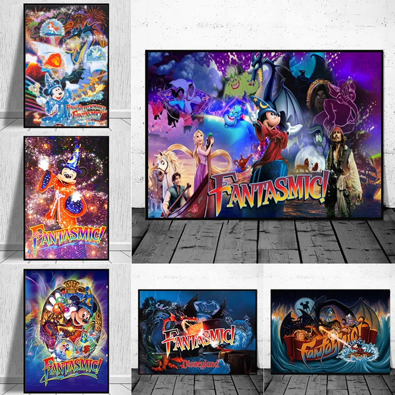Disneyland Fantasmic Poster Hollywood Studios Disney Mickey Mouse ...