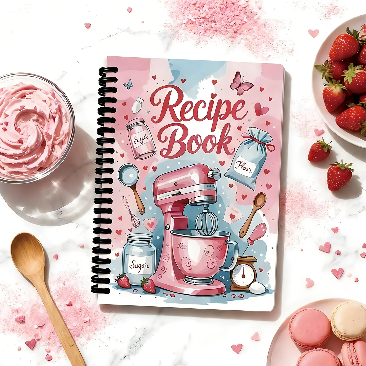 Recipe Journal 100 Sheets Empty Cookbook Handwritten Cooking Planner ...