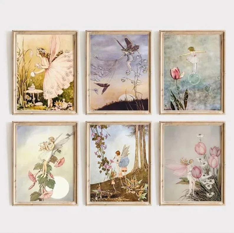 Rentou Surrealist Fantasy Cute Fairy Tale Minimalist Wall Art Print ...