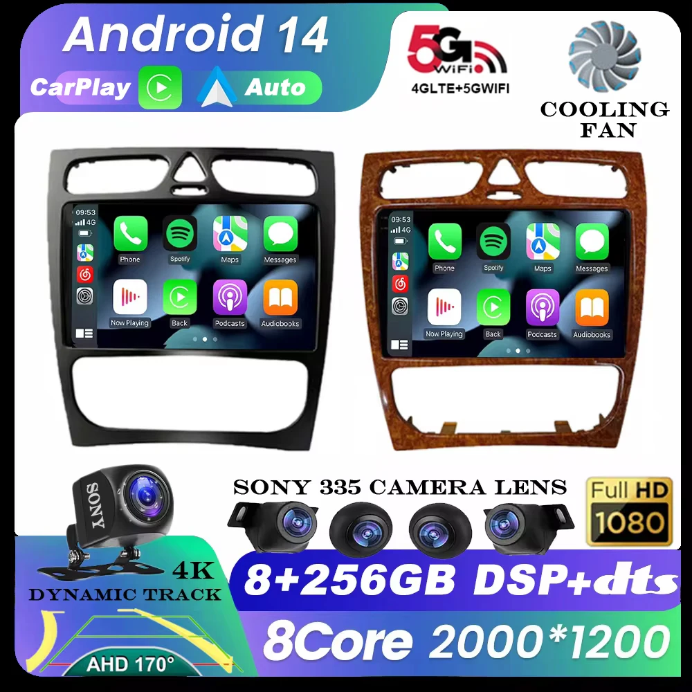 Android-14-Radio-Stereo-Car-Multimedia-Player-For-Mercedes-Benz-W203 ...