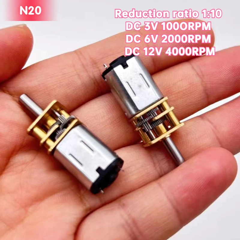 Mini-micro-motor-da-engrenagem-do-metal-torque-alto-GA12-N20-CC-12V ...
