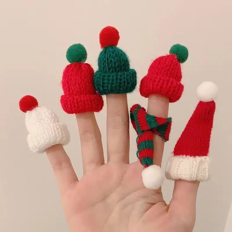 Mini Christmas Hat Scarf Doll Decorate Christmas decorations Lollipop ...