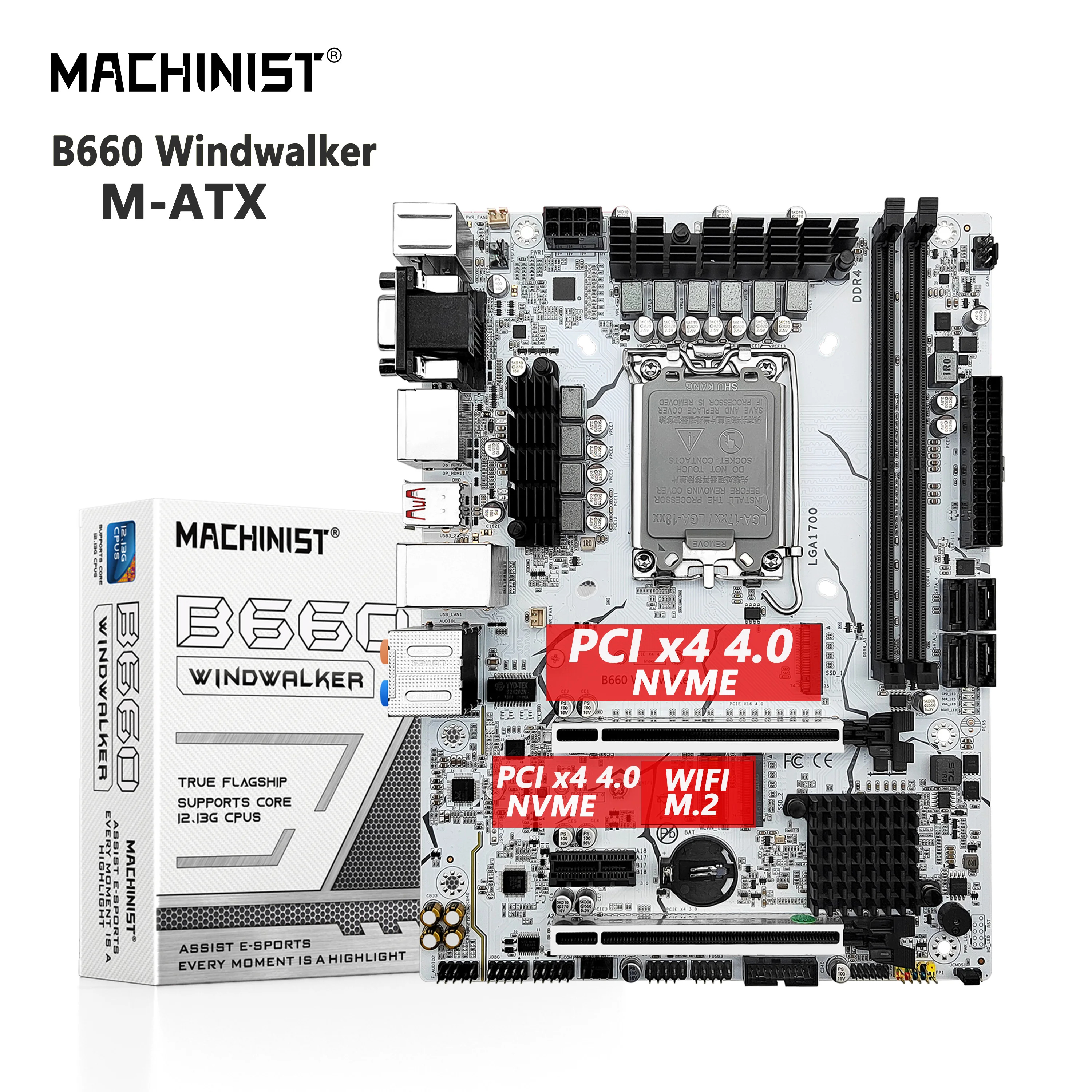 MACHINIST-B660-Motherboard-Support-12-13-Gen-Intel-LGA-1700-CPU-12100F-12400F-12490F-12700F ...