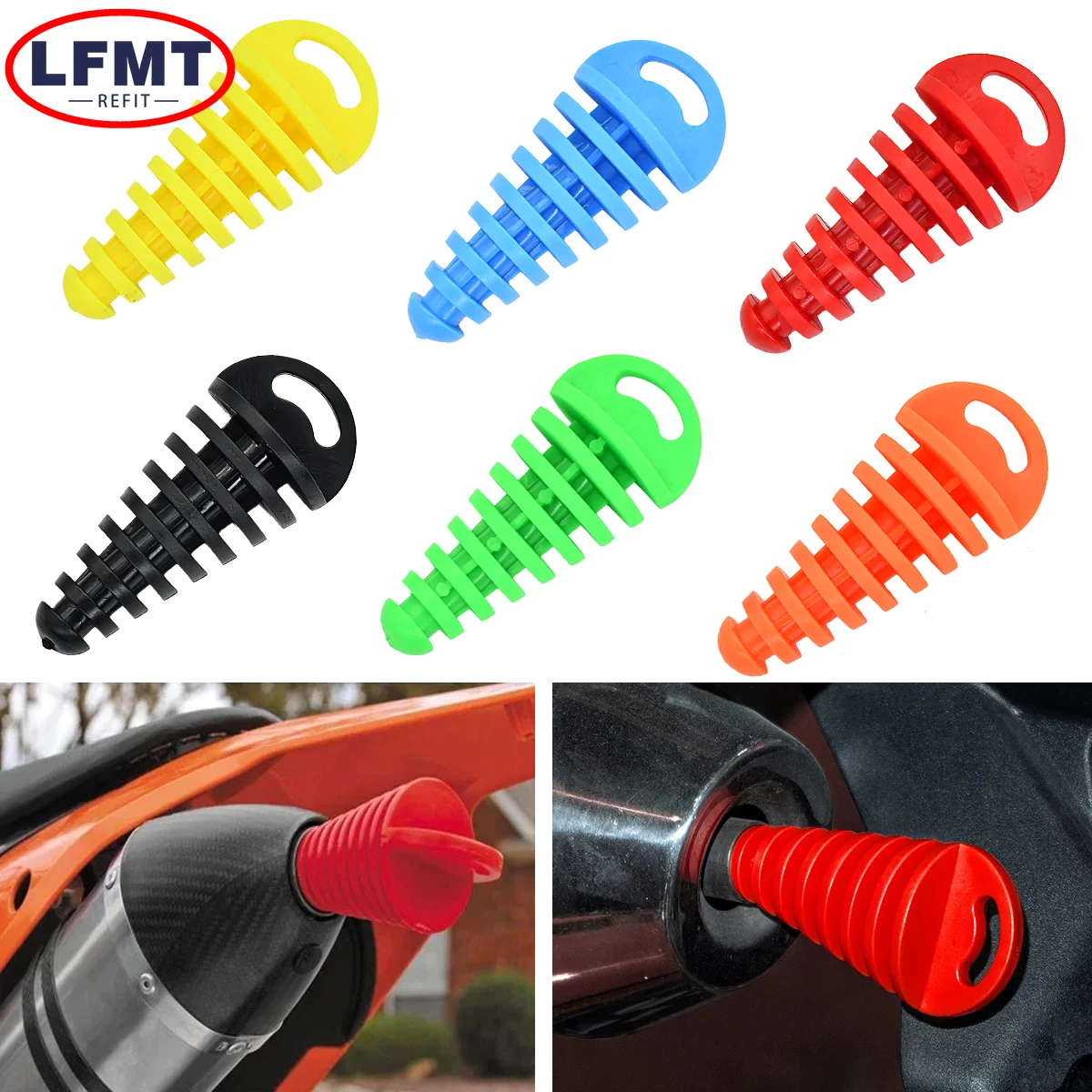 1 Pcs Motorcycle Exhaust Pipe Plug Muffler Wash Plug Pipe Protector ...