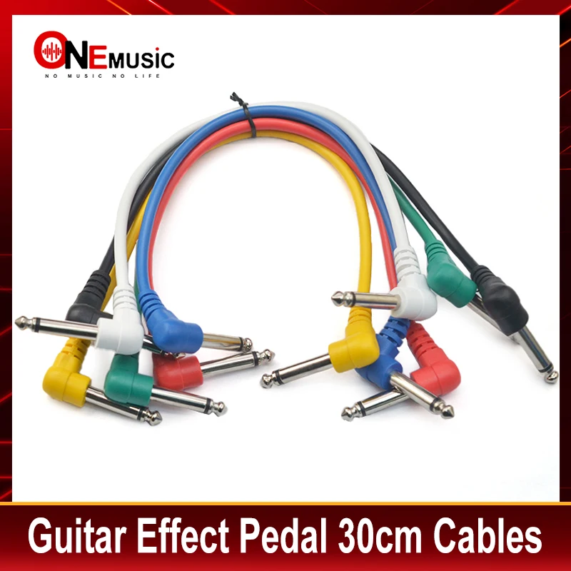 6Pcs-Set-Guitar-Effect-Pedal-Cables-Colorful-Plastic-Guitar-Patch ...