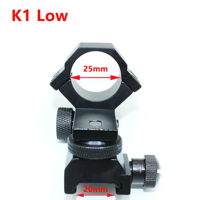 Elevation Windage Adjustable Rifle Scope Mounts 20mm Rail Mount 25.4mm ...