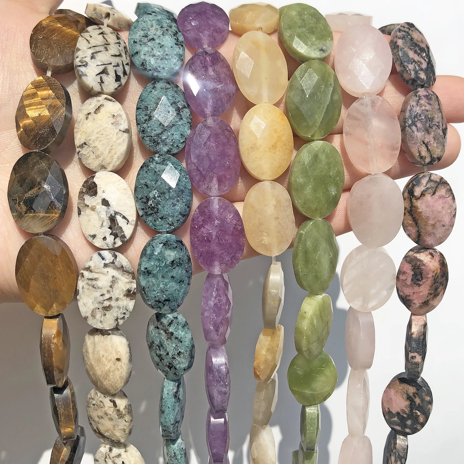 Natural-Faceted-Rhodonite-Aquamarines-Opal-Shoushan-Jaspers-Agates-Oval ...