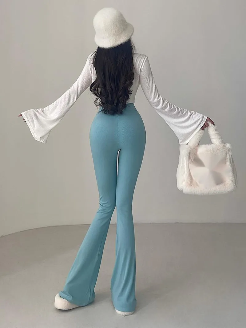 WOMENGAGA-High-Waist-Slim-Elastic-Tight-Slim-Casual-Pants-Floor ...