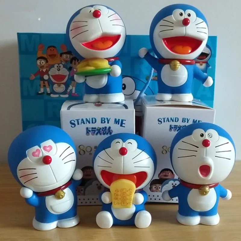 Japan Anime Birthday Gifts Cute Mystery Box Doll Model Cartoon Doraemon ...
