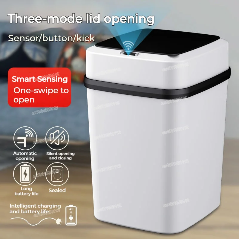 Smart-Trash-Can-13-15-Liter-Kitchen-Bathroom-Electric-Waste-Bin ...