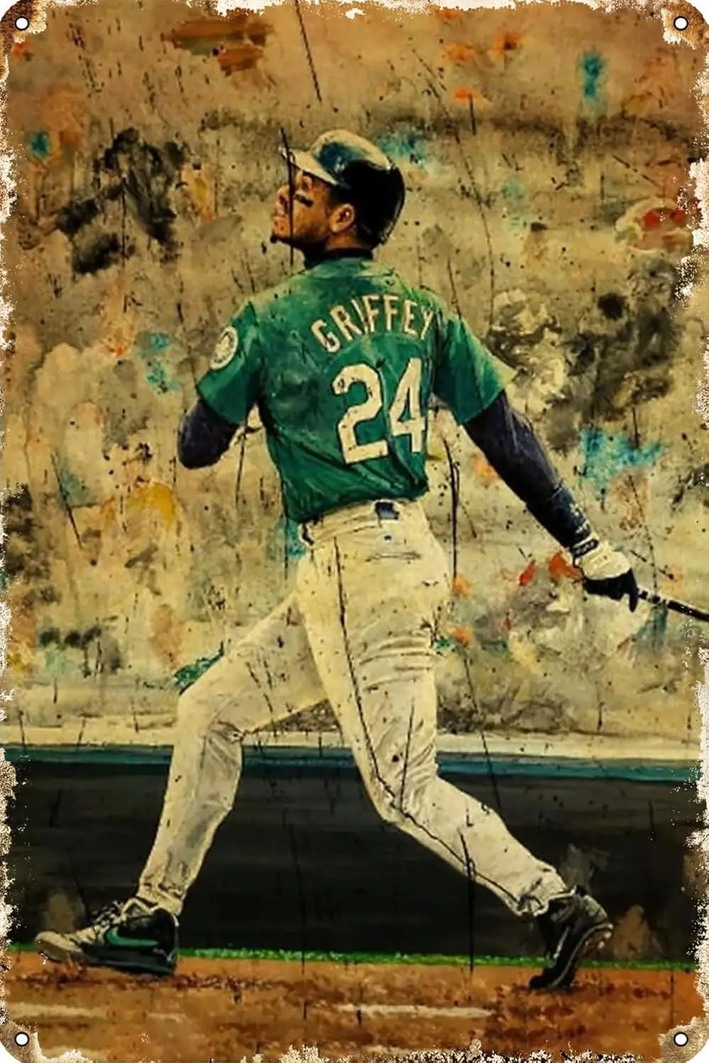Ken Griffey Jr Baseball Poster Retro Metal Tin Sign 12 X 8 Inch Home ...