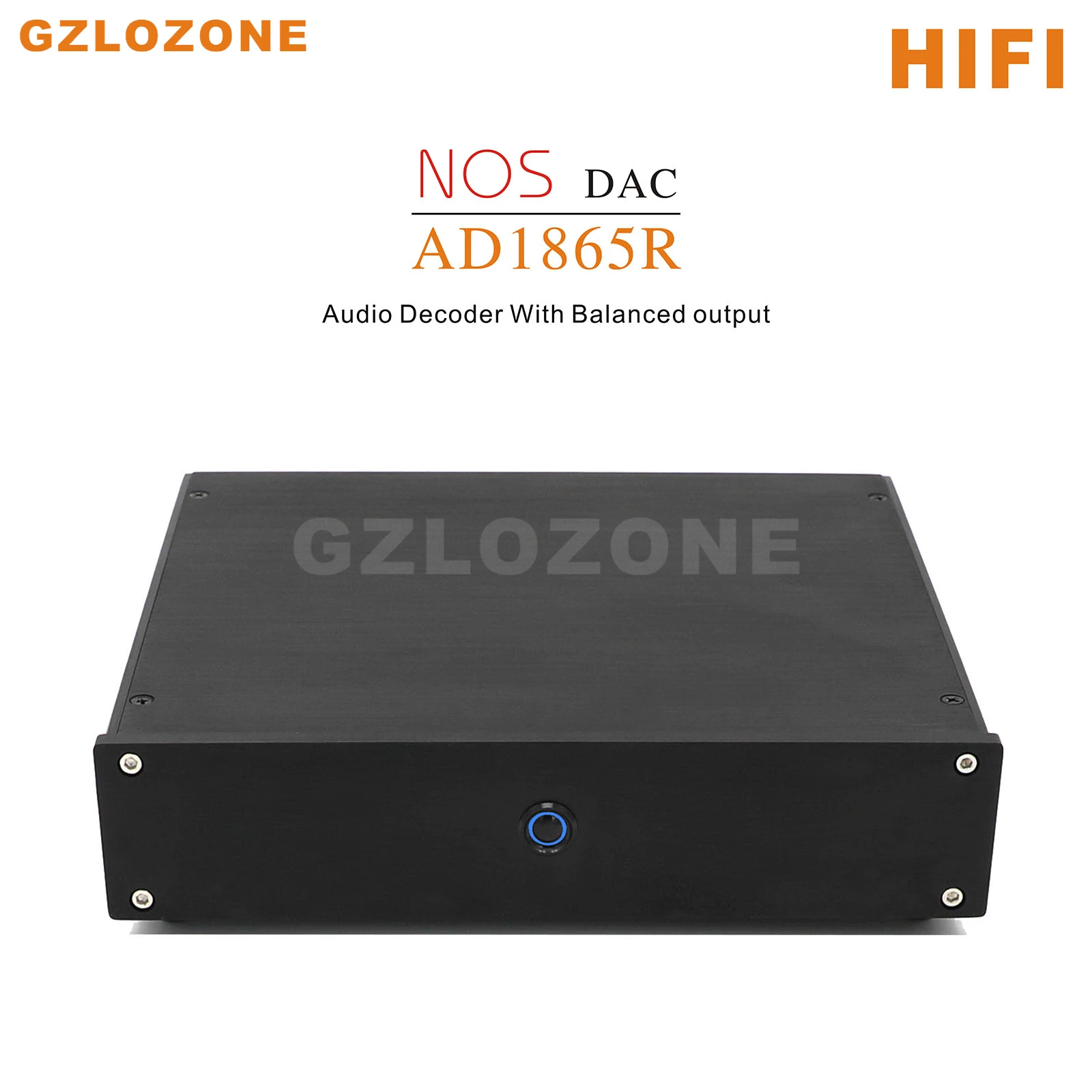 HIFI 스테레오 듀얼 AD1865R NOS DAC Hifi 오디오 디코더, RCA 아날로그 및 XLR 밸런스드 출력 지원 ...