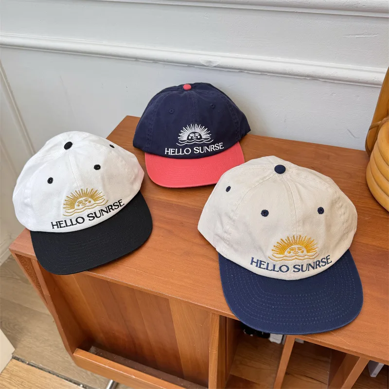 Hat Female Baseball Cap Niche Designer Vintage Distressed Flat Brim ...