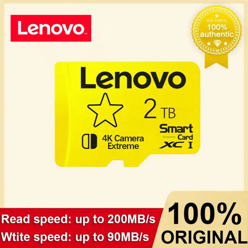 Lenovo-2TB-Yellow-Star-SD-TF-Fast-Speed-V30-Memory-Card-U3-Micro-Tf-Sd ...