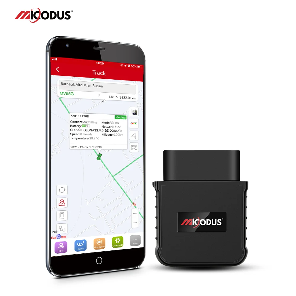 Gps Tracker Car 4g Obd Obd2 Mini Car Gps Micodus Mv55g Life Time Free ...