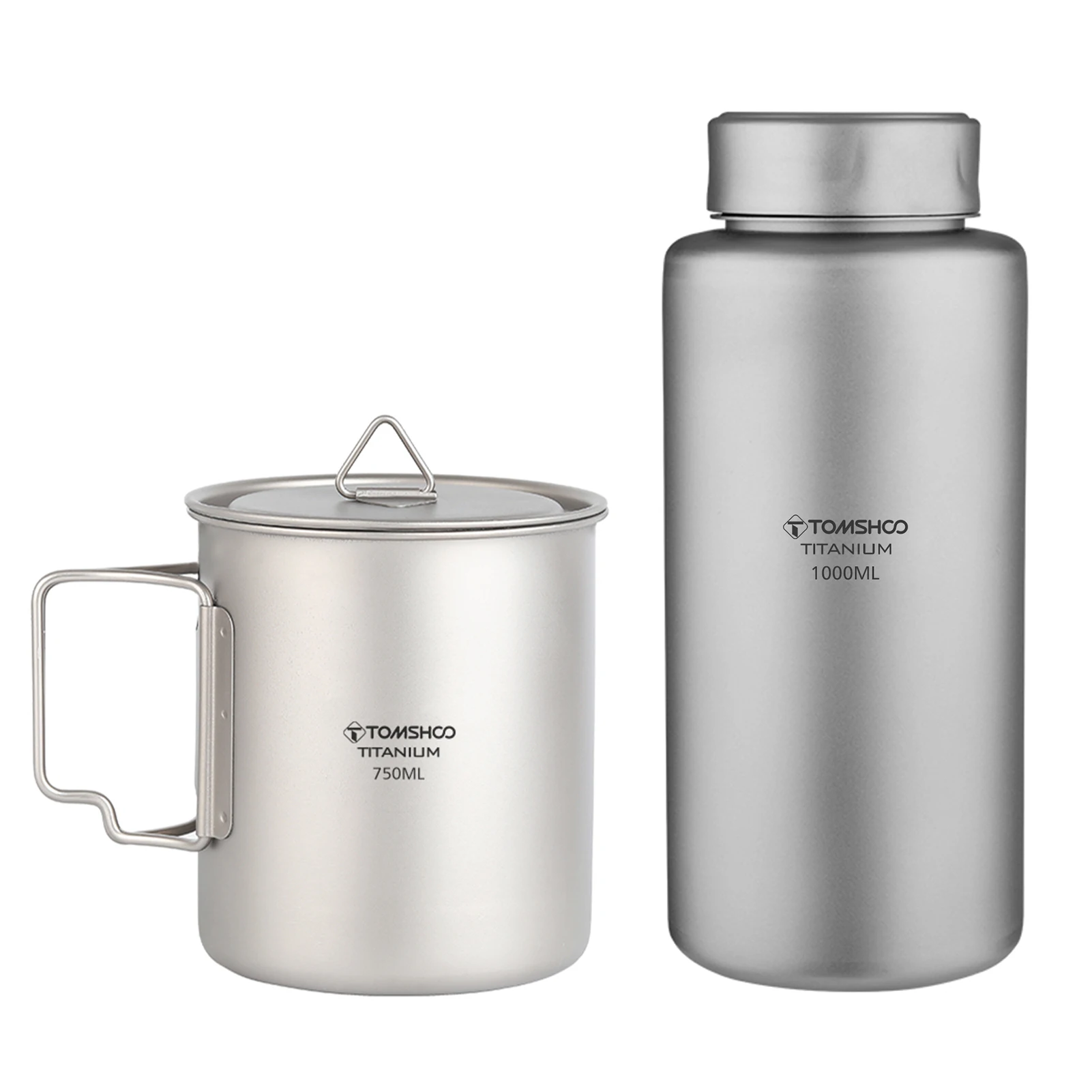 TOMSHOO Titanium Water Cup 750ml Ultralight Portable Coffee Mug Tea Cup ...