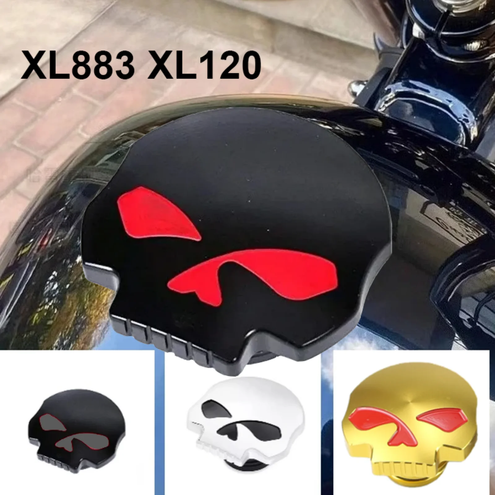 Motorcycle Modification Ghost Face Skull Fuel Tank Cap Retro Fuel Tank ...