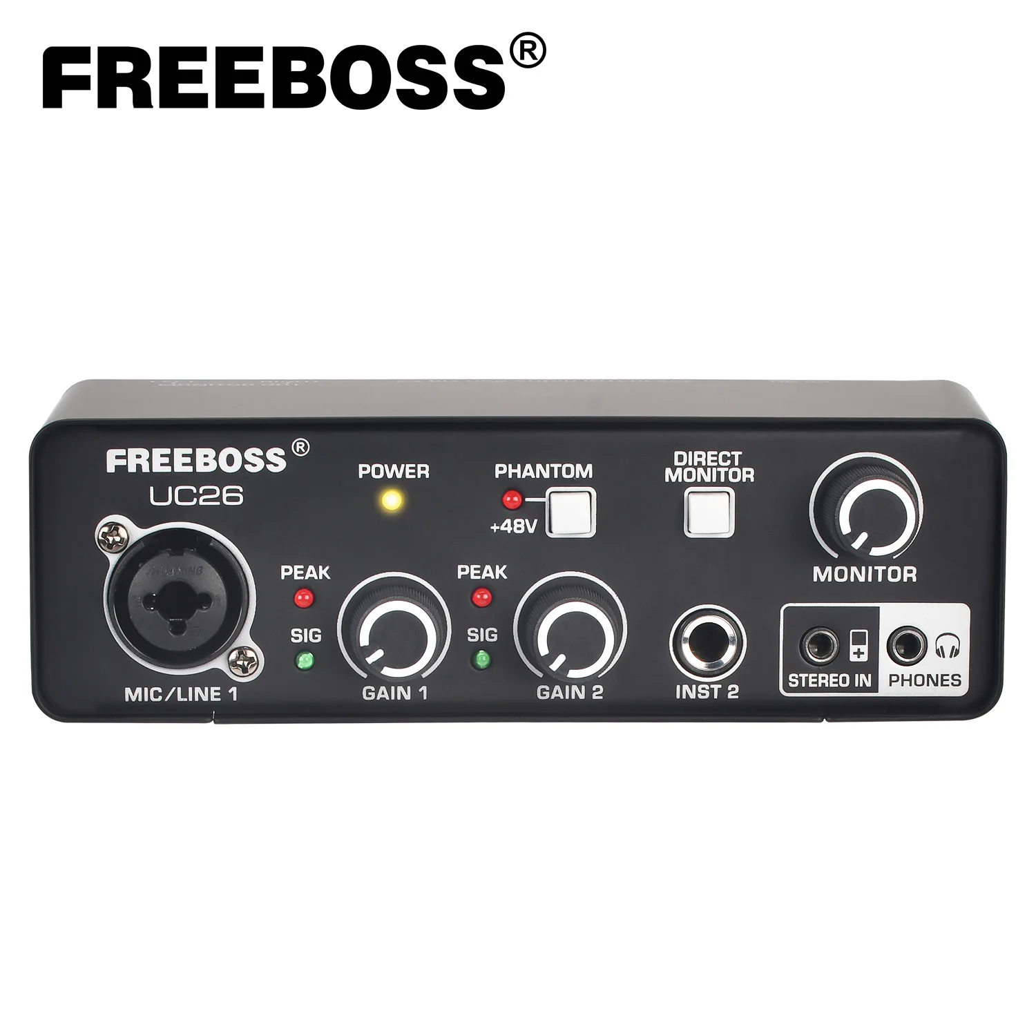 FREEBOSS-External-Usb-Sound-Card-XLR-Input-DIR-Monitor-PC-Recording ...