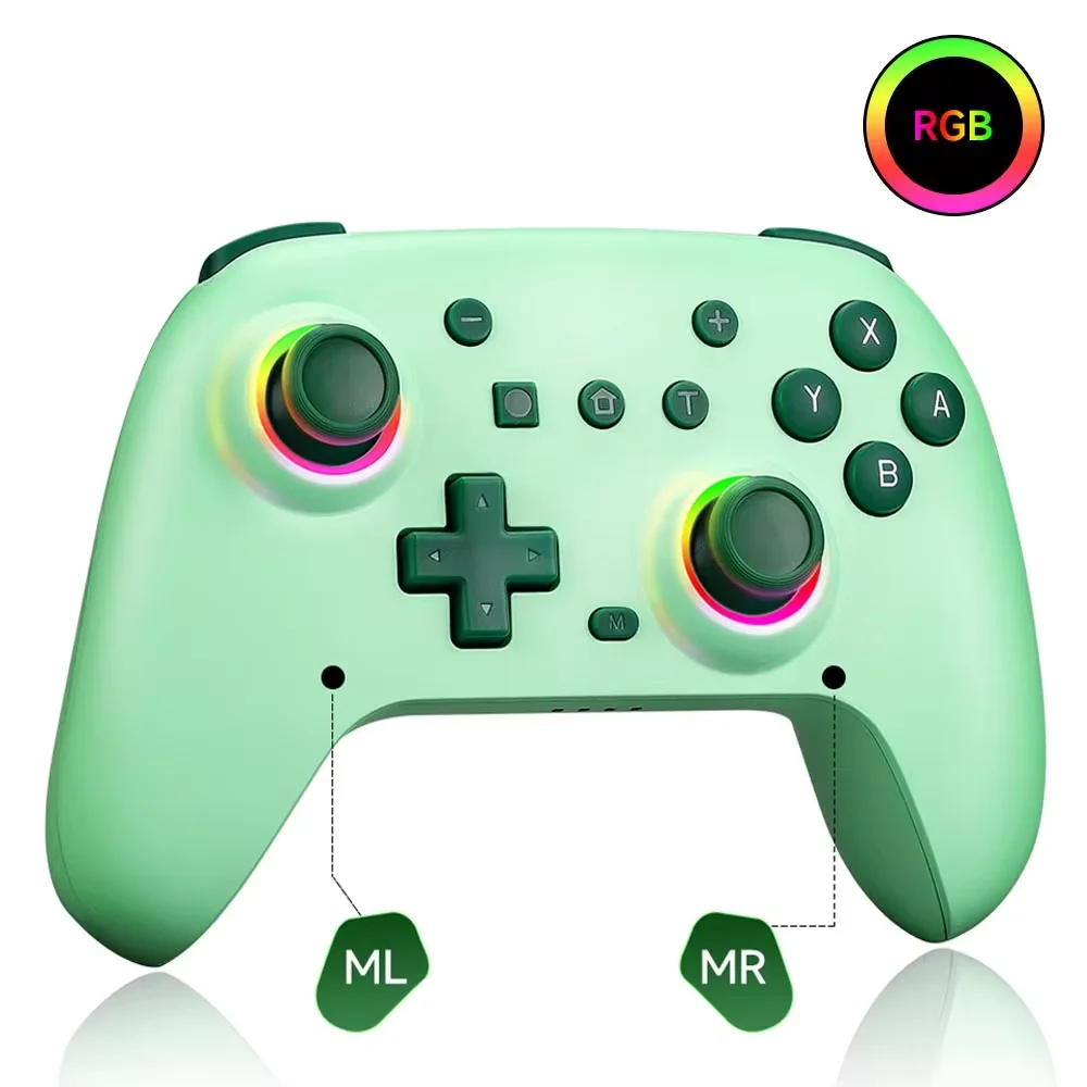 8-RGB-Light-Wireless-Controller-For-Nintendo-Switch-OLED-Lite-Android ...