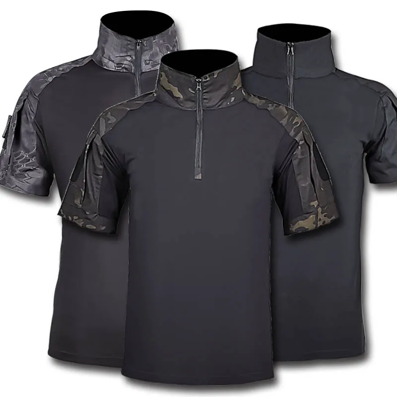 Uniforme-militar-transpirable-camiseta-de-manga-corta-con-cuello ...