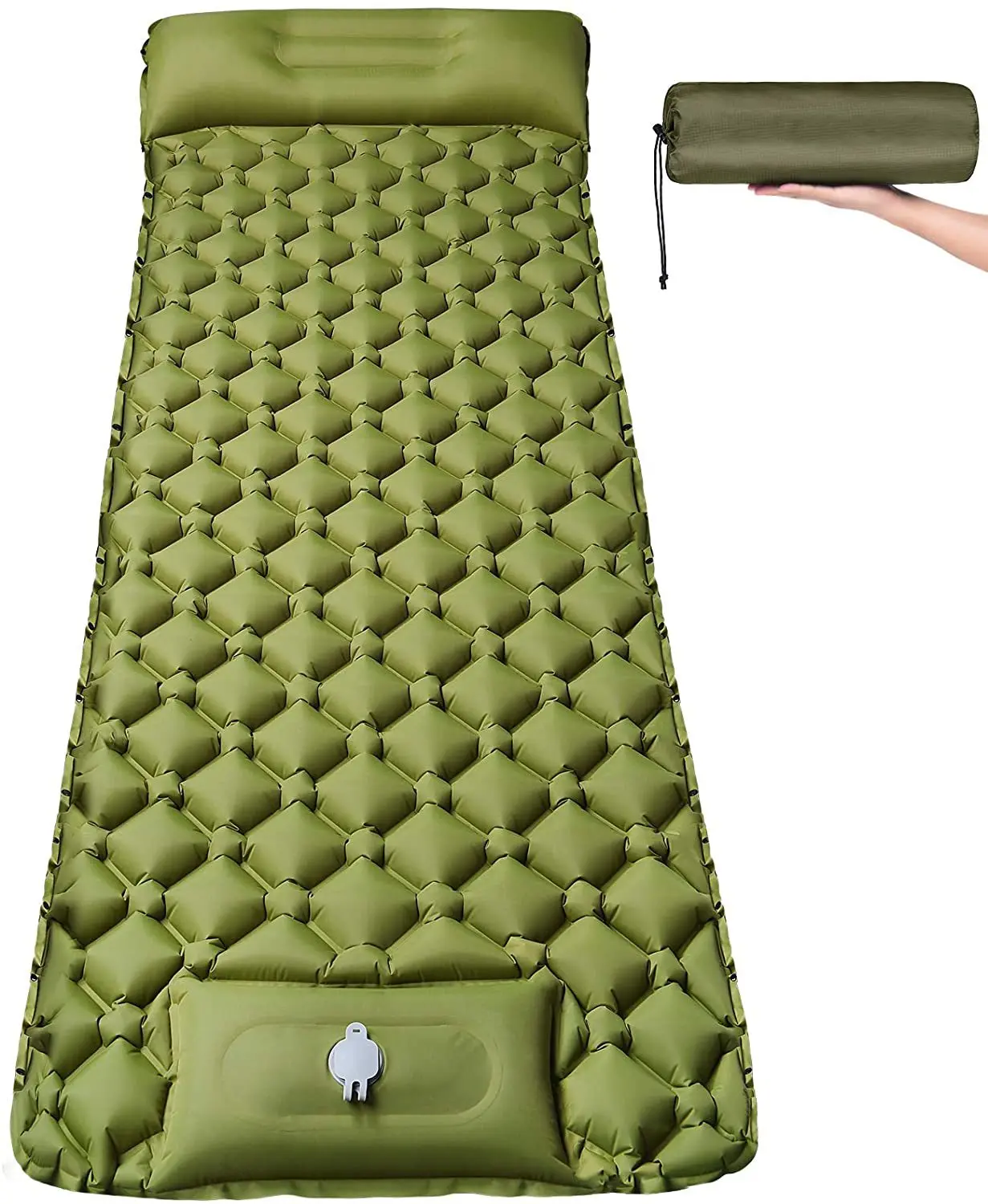 Portable Outdoor Camping Sleeping Pad Inflatable Mattress with Pillows ...