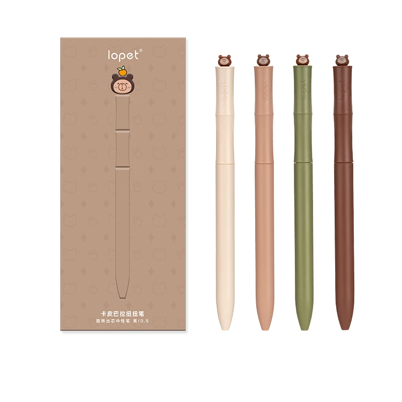4PCS-Set-Capybara-Gel-Pens-For-Students-0-5MM-Cute-Black-Writing-Pens ...