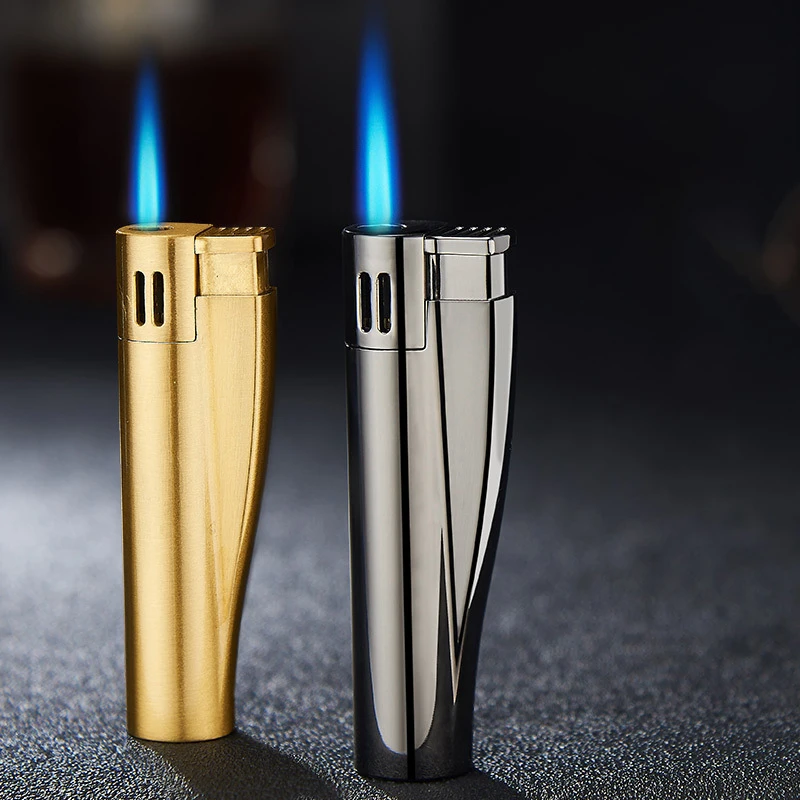 New Retro Portable Windproof Lighter Butane Gas Turbo Jet Torch Metal ...