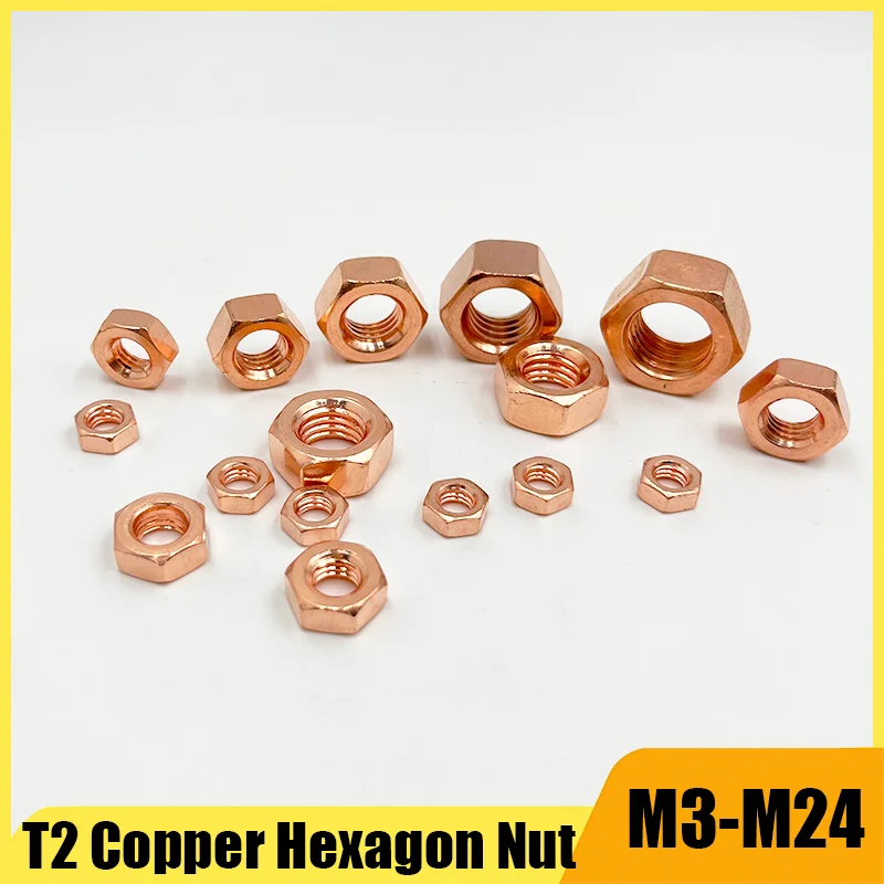 T2-Copper-Hexagon-Nut-Conductive-Conduction-Nut-Washer-Locking-Screw ...