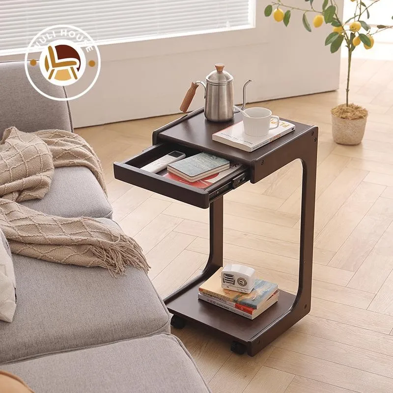 Wuli-Solid-Wood-Movable-Sofa-Side-Table-Mini-Coffee-Table-Snack-Storage ...