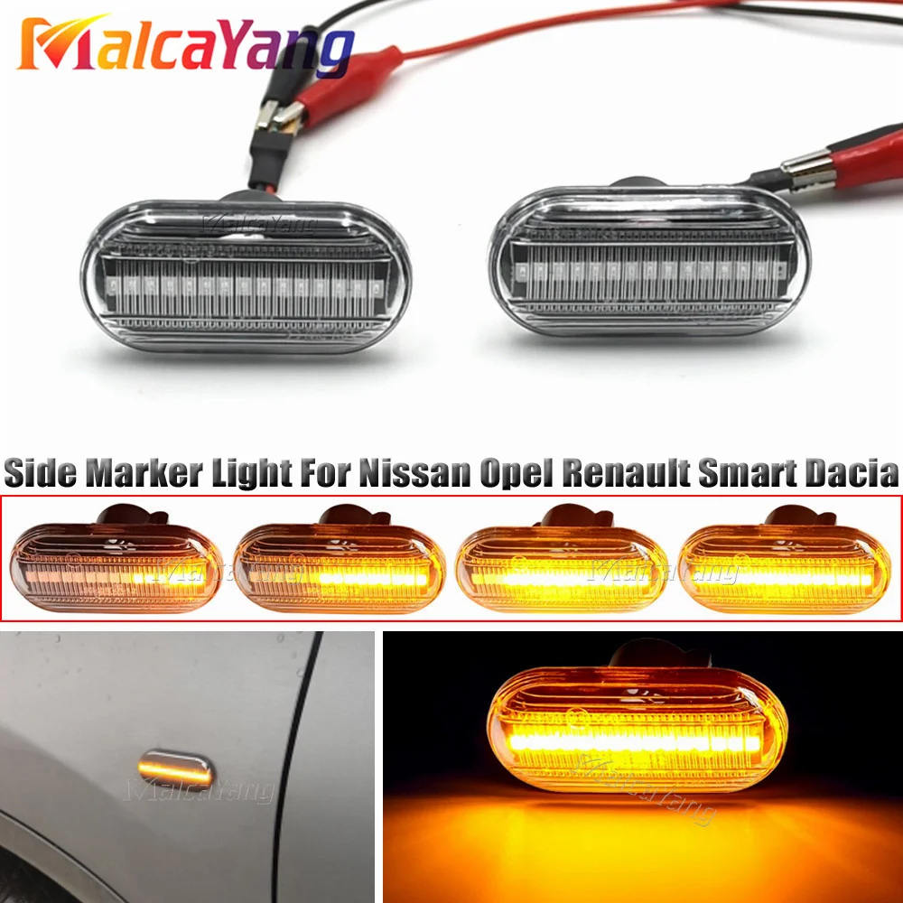 Dynamic Led Turn Signal Side Marker Light For Dacia Duster Dokker Lodgy ...