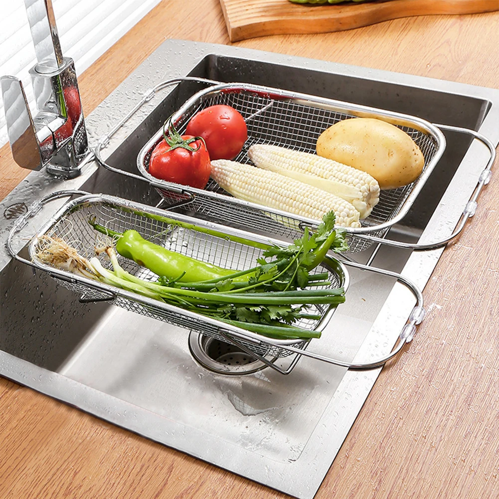 Stainless-Steel-Expandable-Sink-Colander-Rustproof-Versatile-Sink ...