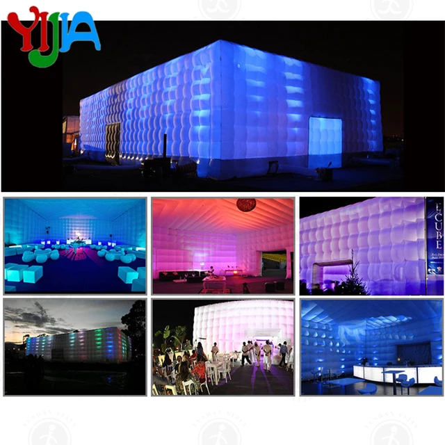 Large LED Inflatable Marquee Inflatable Air Cube Tent House with ...