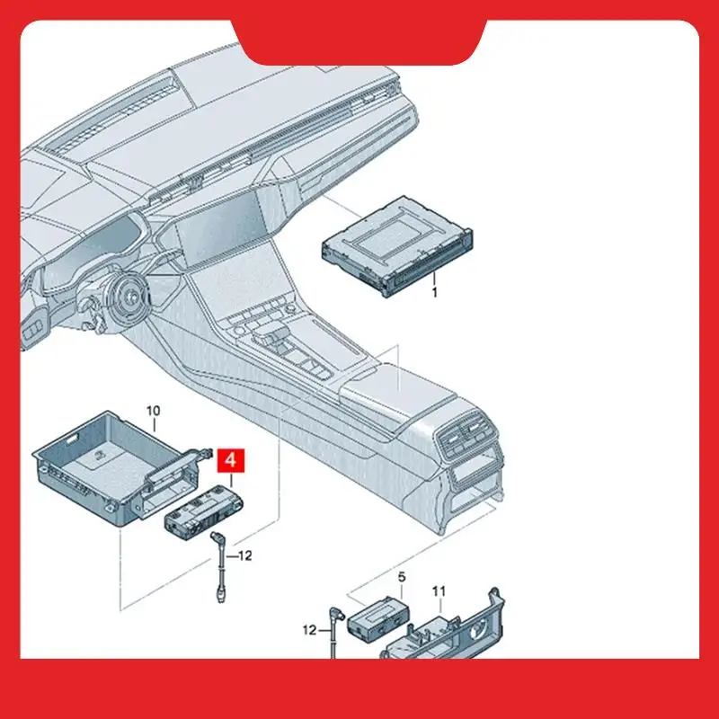 Type-C Double Socket Car Center Console Charging Port Unit Module ...
