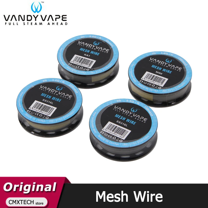 Original-5ft-Vandy-Vape-Mesh-Wire-KA1-80mesh-Ni80-100mesh-SS316L-150 ...