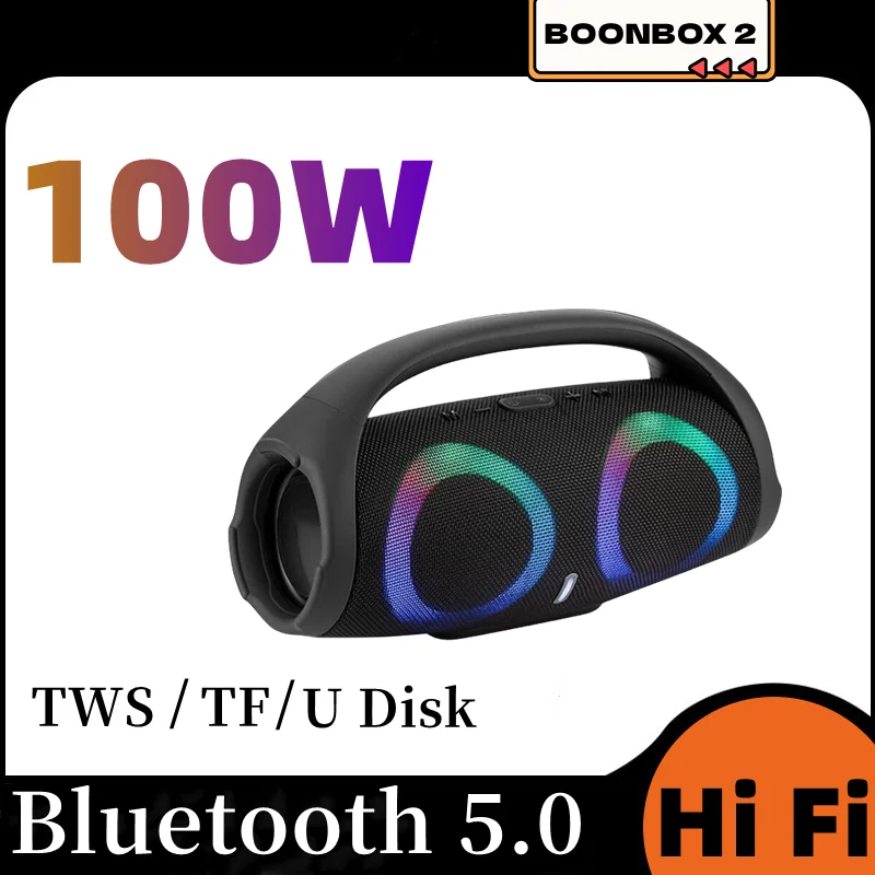 BOONBOX2-100W-High-power-Portable-Bluetooth-Speaker-RGB-Color-Light ...