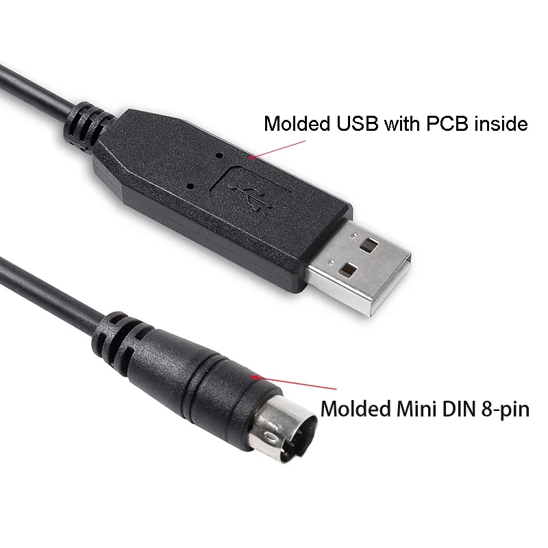 Prolific-PL2303GT-USB-to-8-pin-Mini-Din-Molded-VISCA-Serial-Control ...