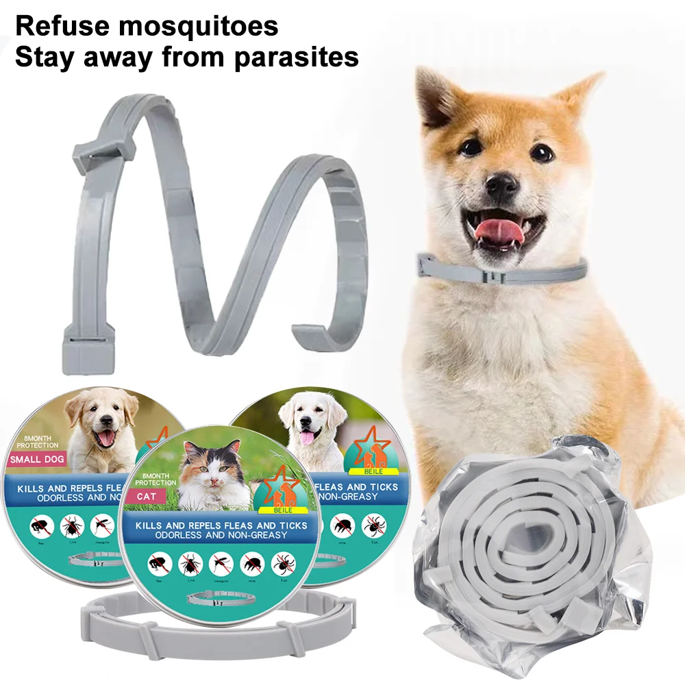 Anti Flea Tick Collar For Cats Dogs Adjustable Collar Pet In Vitro ...