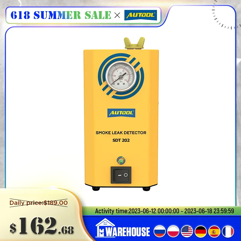 Autool Sdt202 자동차 연기 발생기 자동차 연기 기계 테스터 스모그 가스 누출 로케이터 스모그 테스터 연기 누출 감지기파이프 연기 누출 감지기 도구