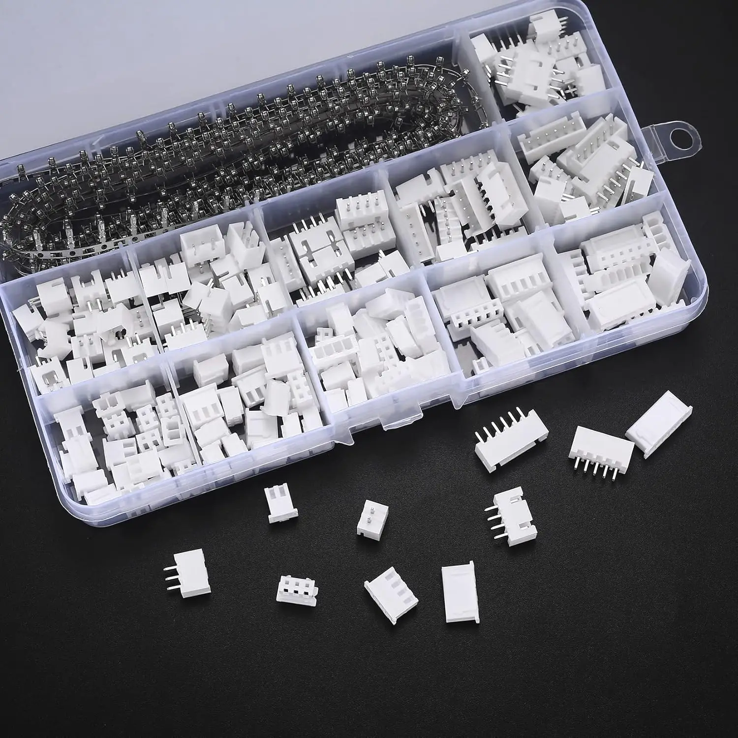 230pcs XH 2.54mm 2-5pin Pitch Terminal Kit Housing Pin Header JST ...