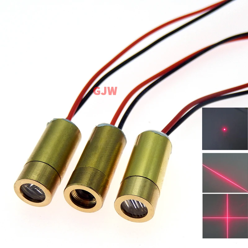 1PCS 650nm 5mw 9mm Cross Line Dot 9*21mm Industrial MINI Laser Module Red Locate Laser Head LD ...