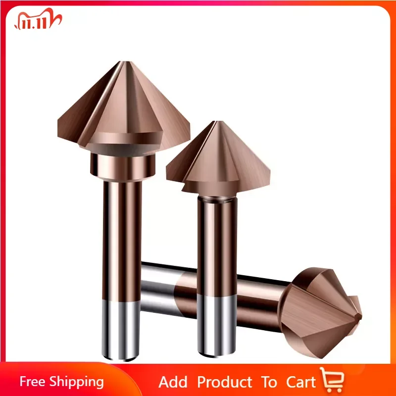 90-Degree-M35-Cobalt-Chamfer-Countersink-Drill-Bit-3-Flutes-Deburring ...