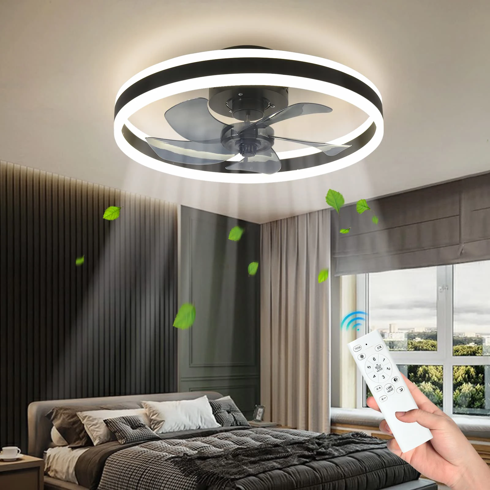 Ceiling-Fan-With-Light-Remote-Low-Profile-Ceiling-Fan-6-Speeds-Modern ...