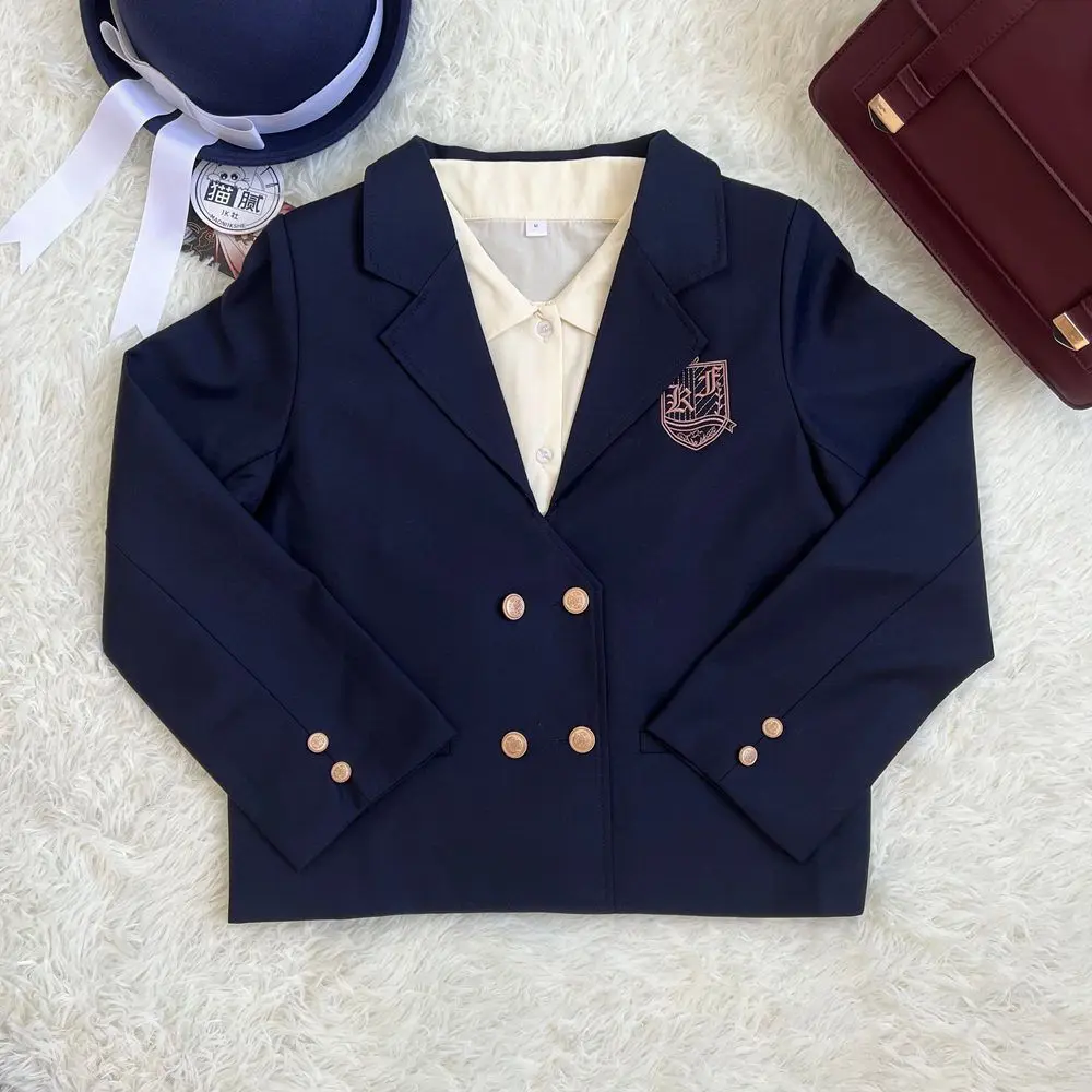 Japanese School Students JK Uniform Coat Long Sleeve Suit Short Blazers ...