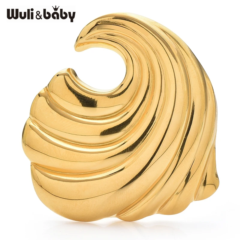 Broches Wuli & baby de acero inoxidable con ondas de mar para mujer ...